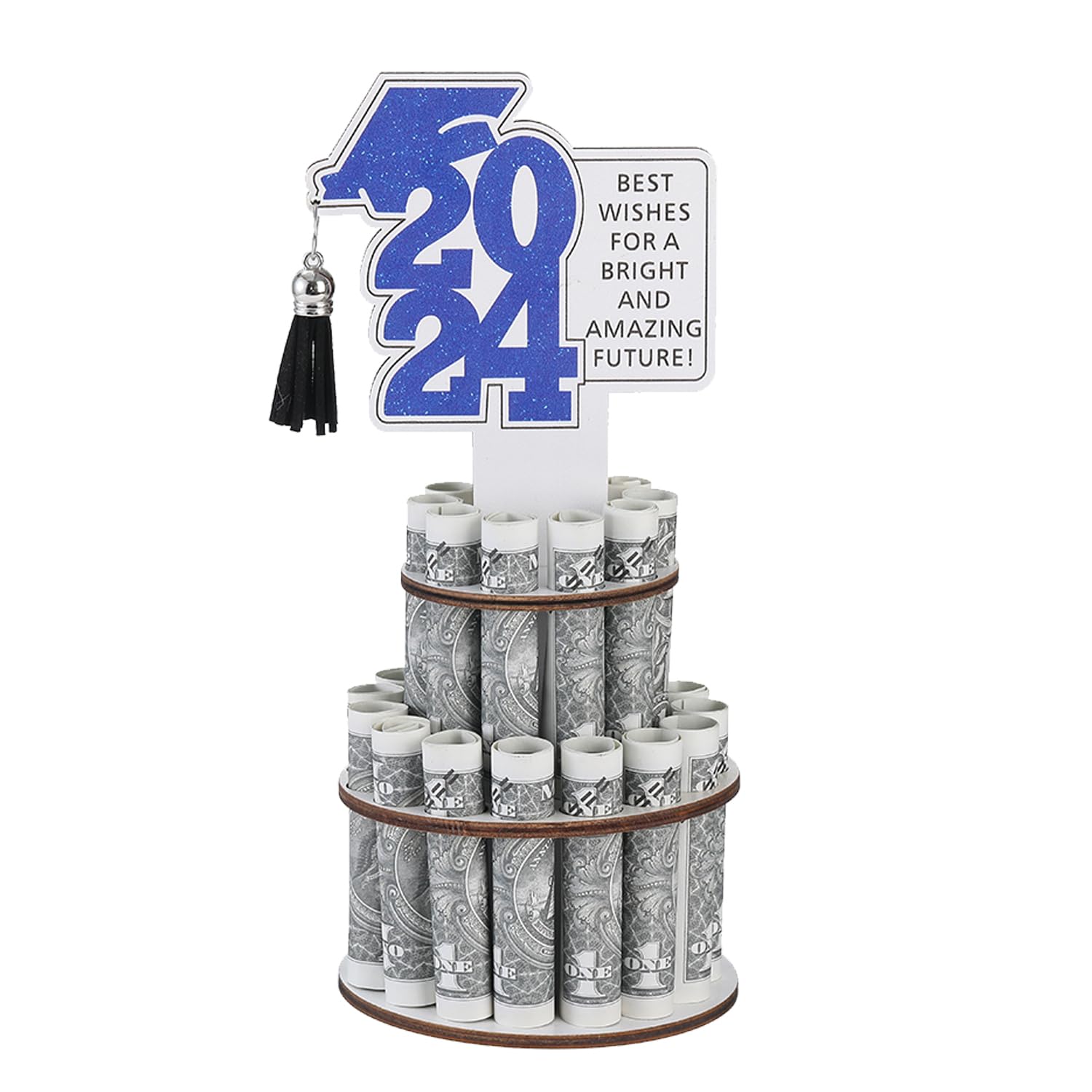 Graduation Gift Money Holder Tower 2024 Wood New Tiered Graduation ...