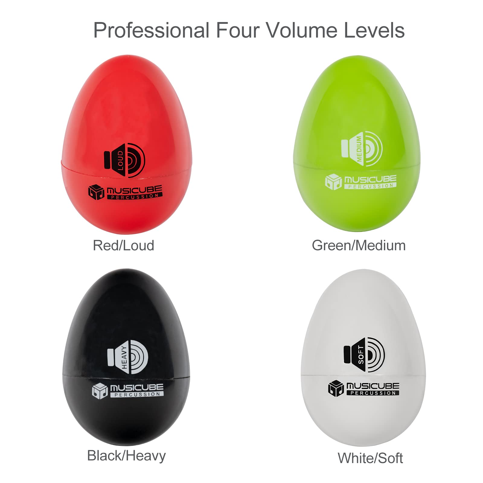 Mua MUSICUBE Egg Shakers Professional 4-Tones Percussion Plastic Egg ...