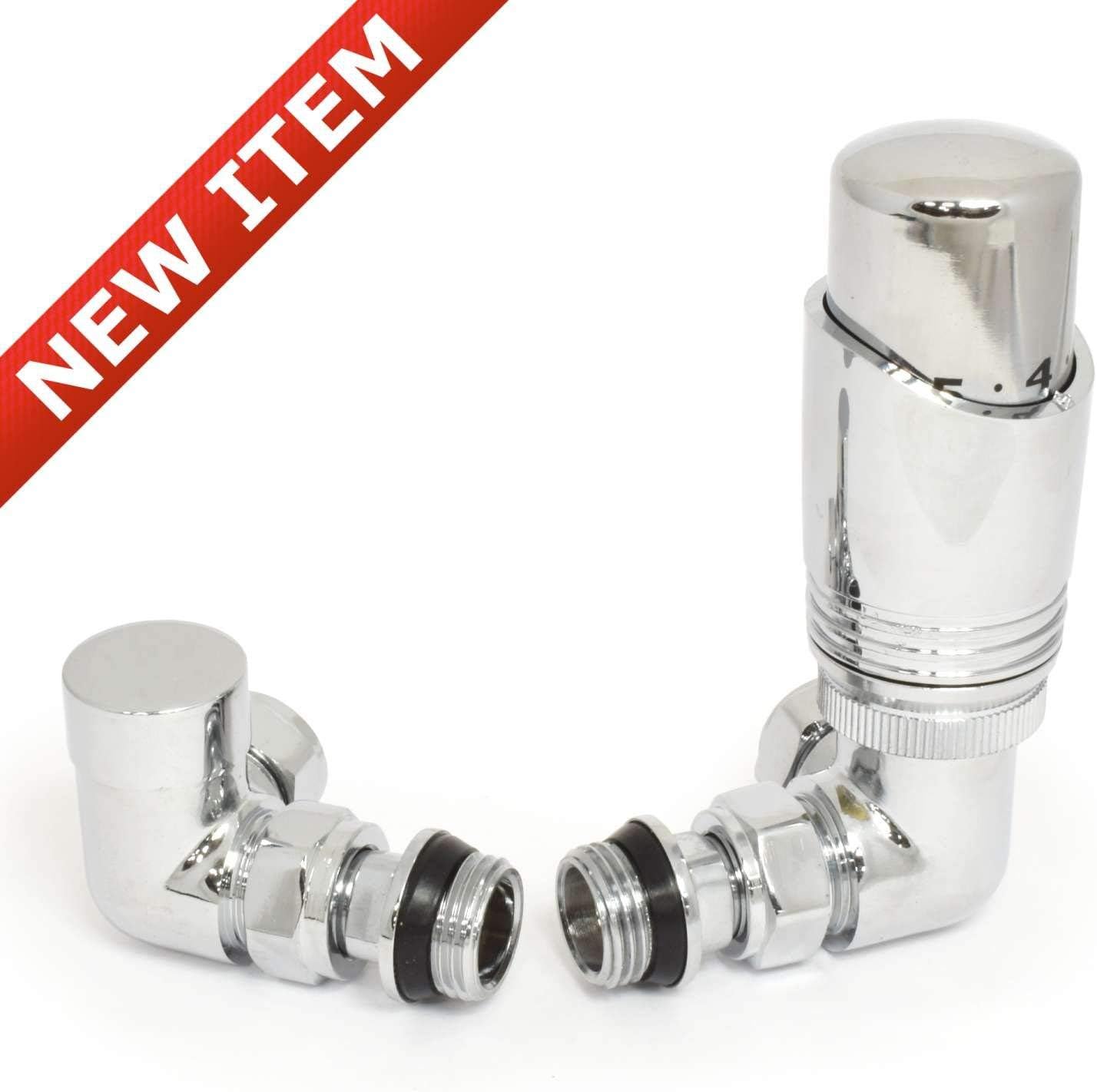 Delta Corner TRV Chrome Thermostatic Radiator Valve: Amazon.co.uk: DIY ...