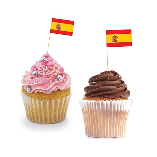 SPANISH CUPCAKE FLAGS - Spain / Baking / Decoration / Decorative Cake ...