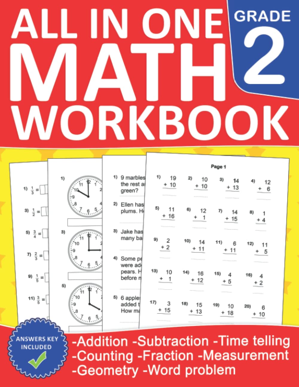 Mua Math Workbook For Grade 2 With Addition & Subtraction Exercises ...