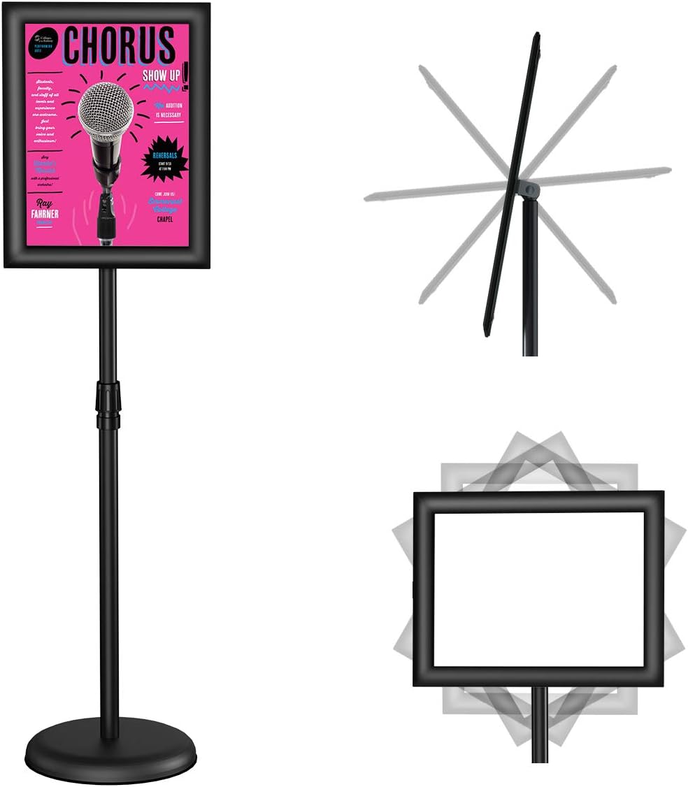 Amazon.com : Adjustable Sign Stand, Pedestal Poster Stand 8.5 x 11 Inch ...