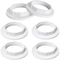 E12 Lamp Shade Collar Rings LUORNG 6PCS White E12 E14 Threaded Lamp ...
