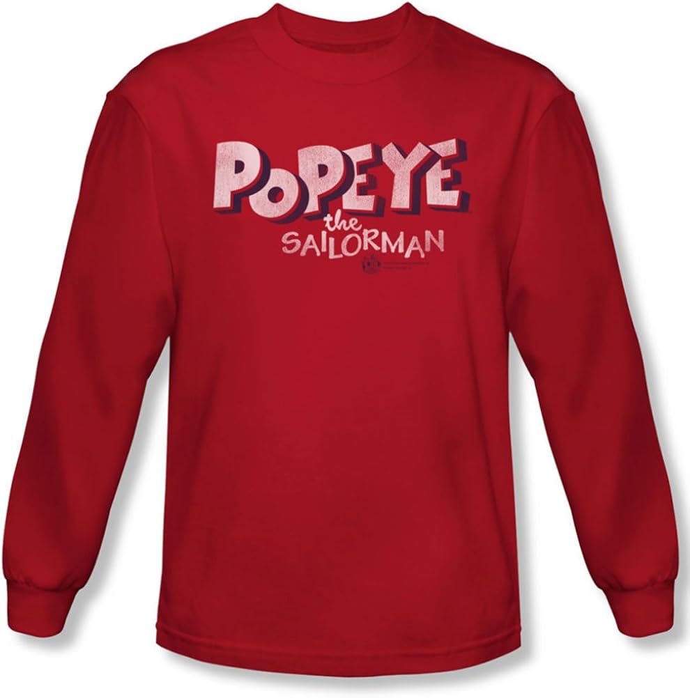 Popeye - Mens 3D Logo Longsleeve T-Shirt: Amazon.ca: Clothing & Accessories