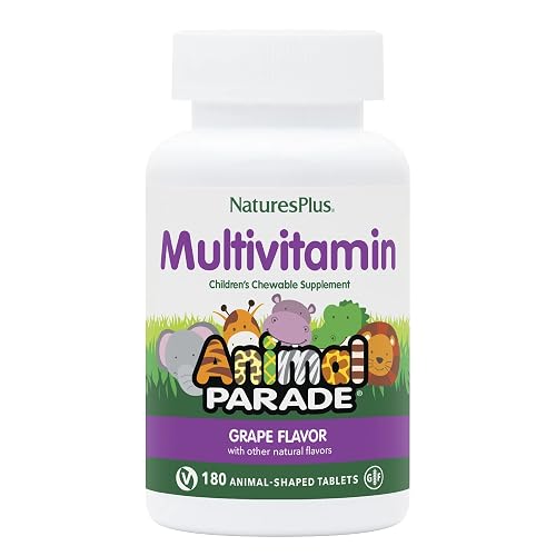 NaturesPlus Animal Parade Children's Chewable Multivitamin - Grape ...