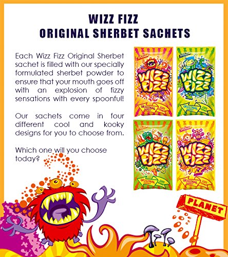 Sour and Sweet Wizz Fizz Sherbet Candy - 8 Serving Sizes Per Package ...