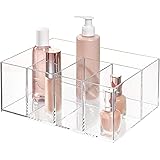 iDesign Clarity Plastic Divided Cosmetic Bin Tote Vanity Organizer ...