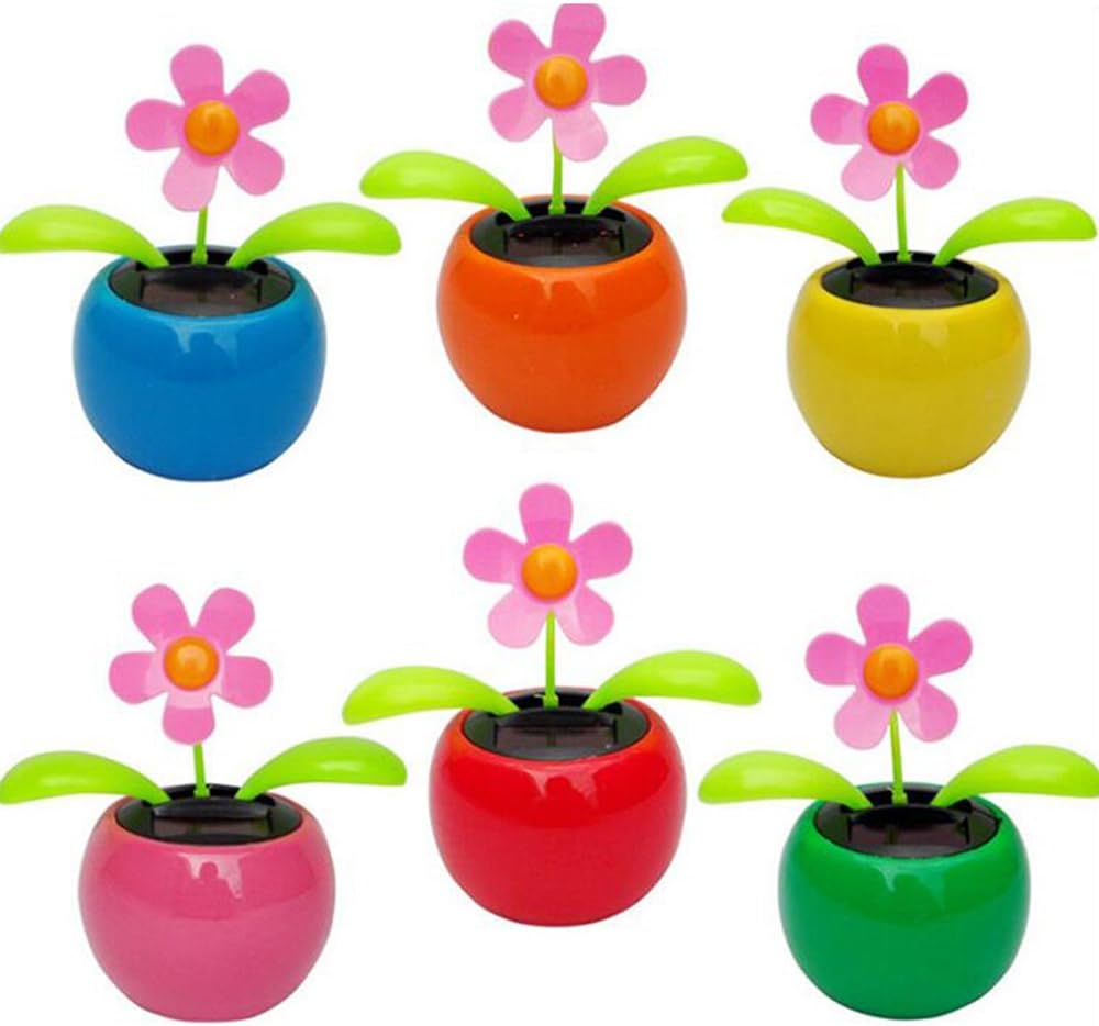 Solar Dancing Flower,Risingmed Solar Powered Flip Flap Flower Happy ...