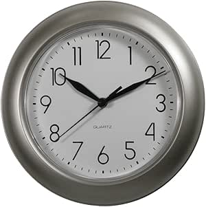 Amazon.com: ITC (32000-NI-DB 8" Brushed Nickel Round Clock: Automotive