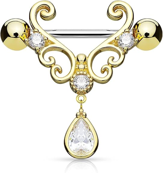 Tata Gisèle Piercing Sein Téton Mamelon en Acier Chirurgical 316L et ...