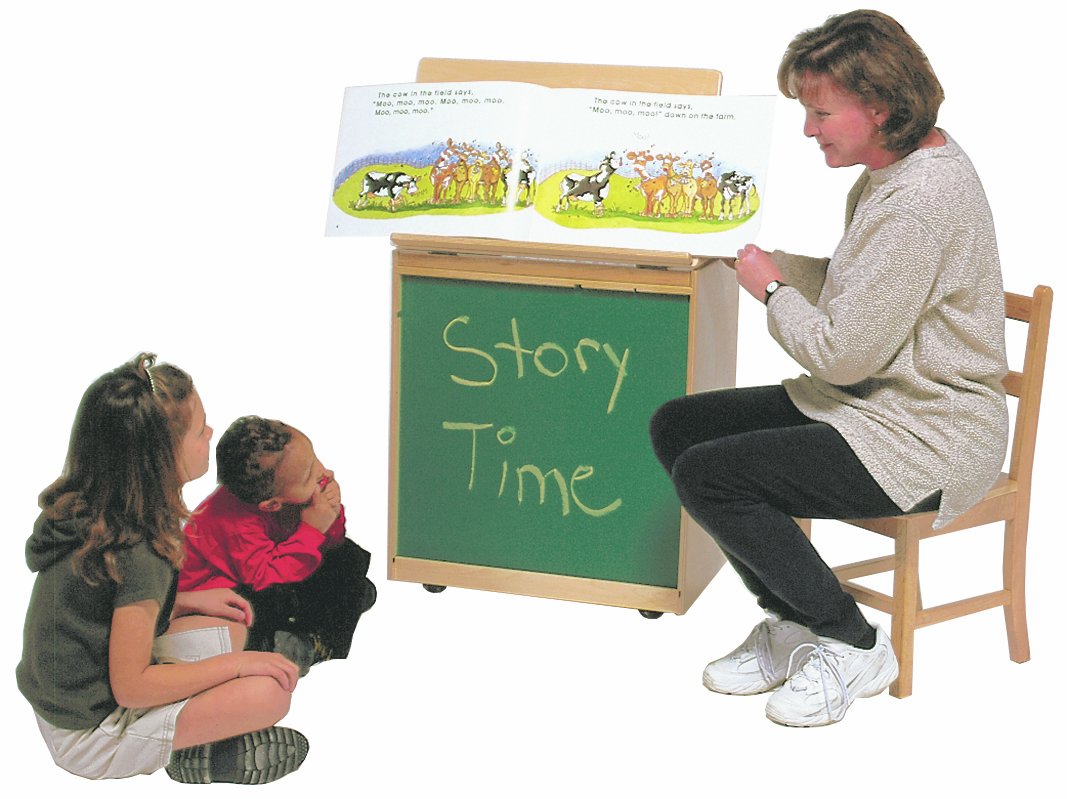 Amazon.com: Steffy Wood Products Big Book Easel Storage, Chalkboard ...