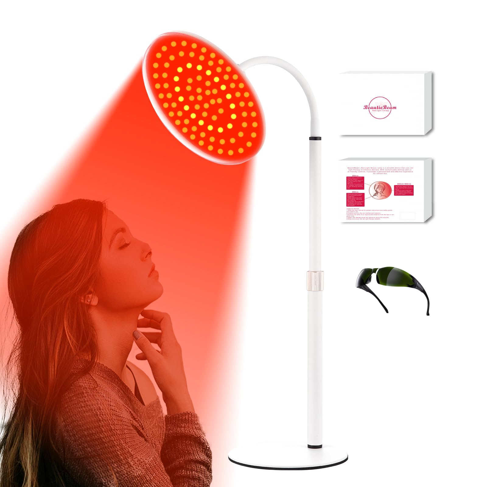 Red Light Therapy for Face,?3 in 1 LED Chip?590+660+940nm-infrared ...