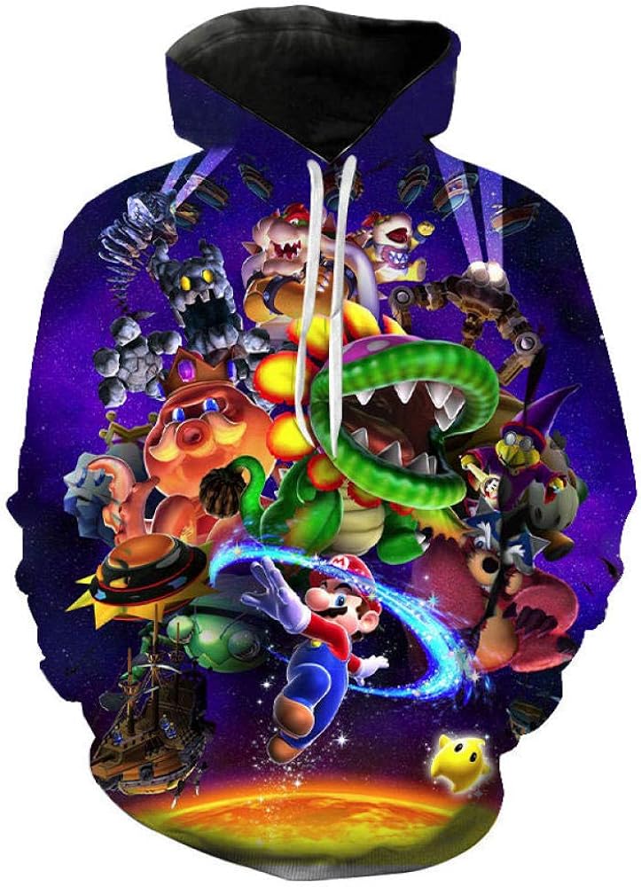 Super Mario Bros 3D Hoodies Männer Frauen Kinder Cartoon Anime Super ...