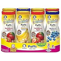 Gerber Graduates Puffs Cereal Snack, Value Variety Pack 1.48 oz, 8 ct ...