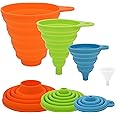Amazon.com: 4 Different Sizes Kitchen Funnel, Funnels for Filling Bottles, Food Grade Silicone ...