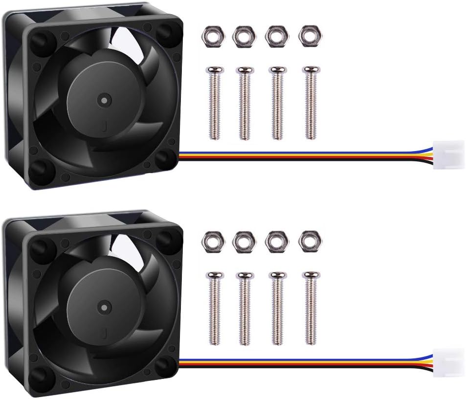 GeeekPi 2-Pack Fan for NVIDIA Jetson Nano, DC 5V 4020 Cooling Fan 40mm× ...