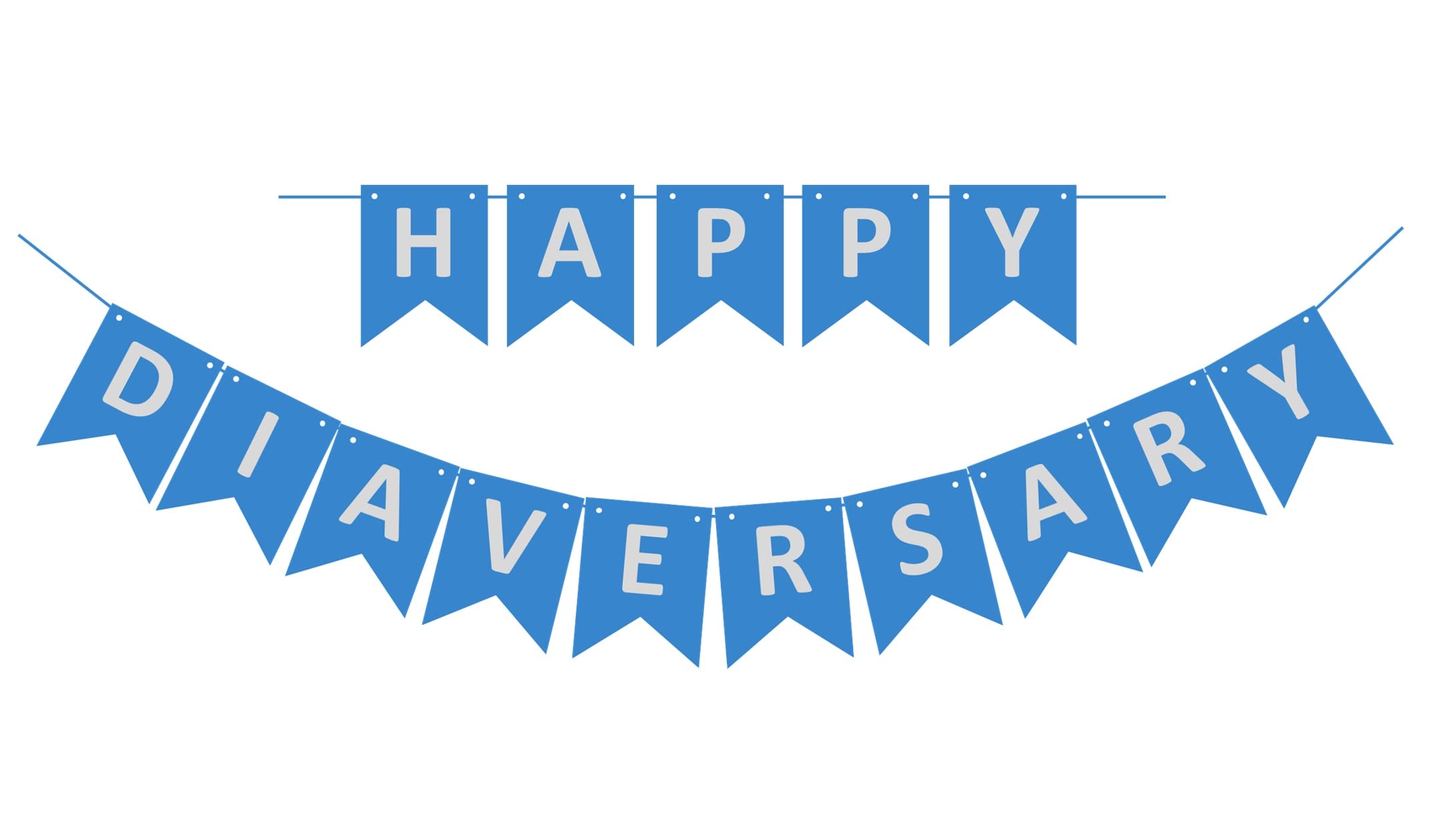 Mua Happy Diaversary Pennant Flags Banner Sign for Celebrations and ...