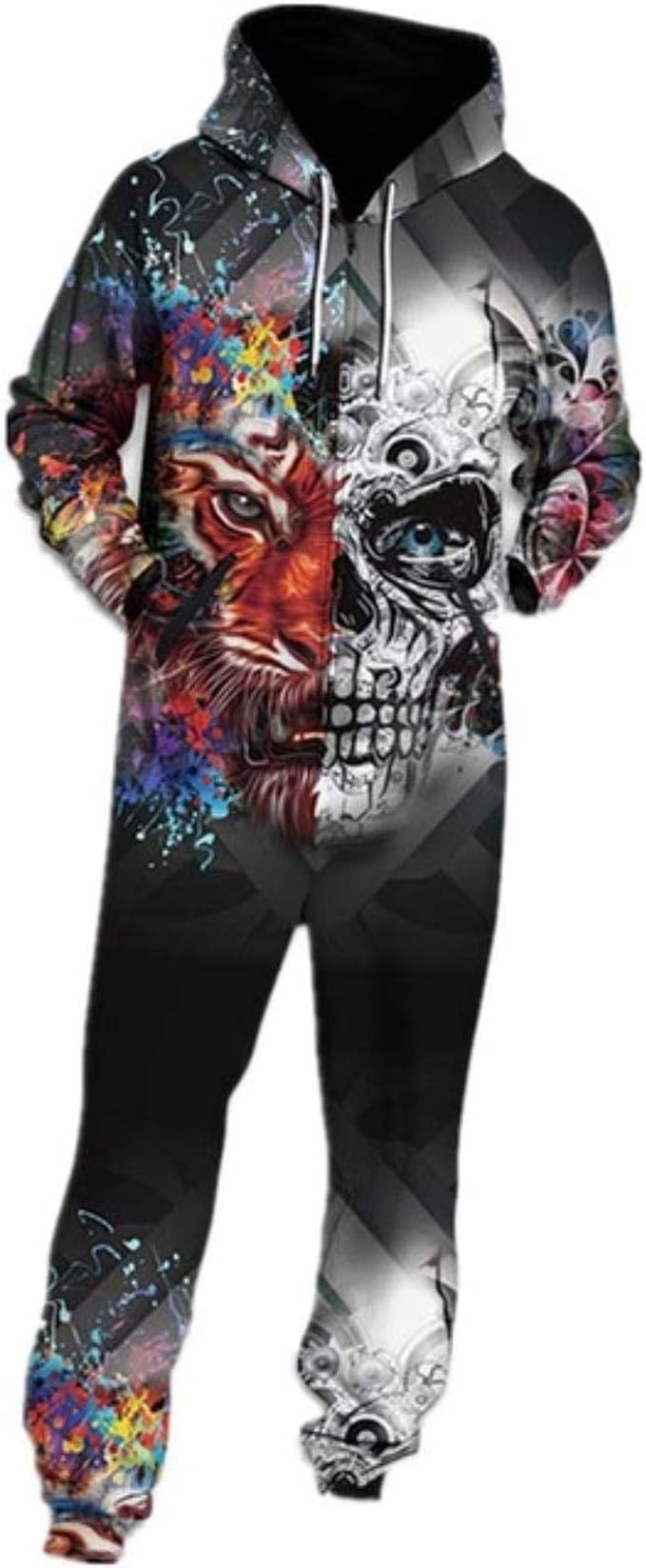 Mono con Estampado de Animales 3D Mono Divertido Mono con Calavera Mono ...