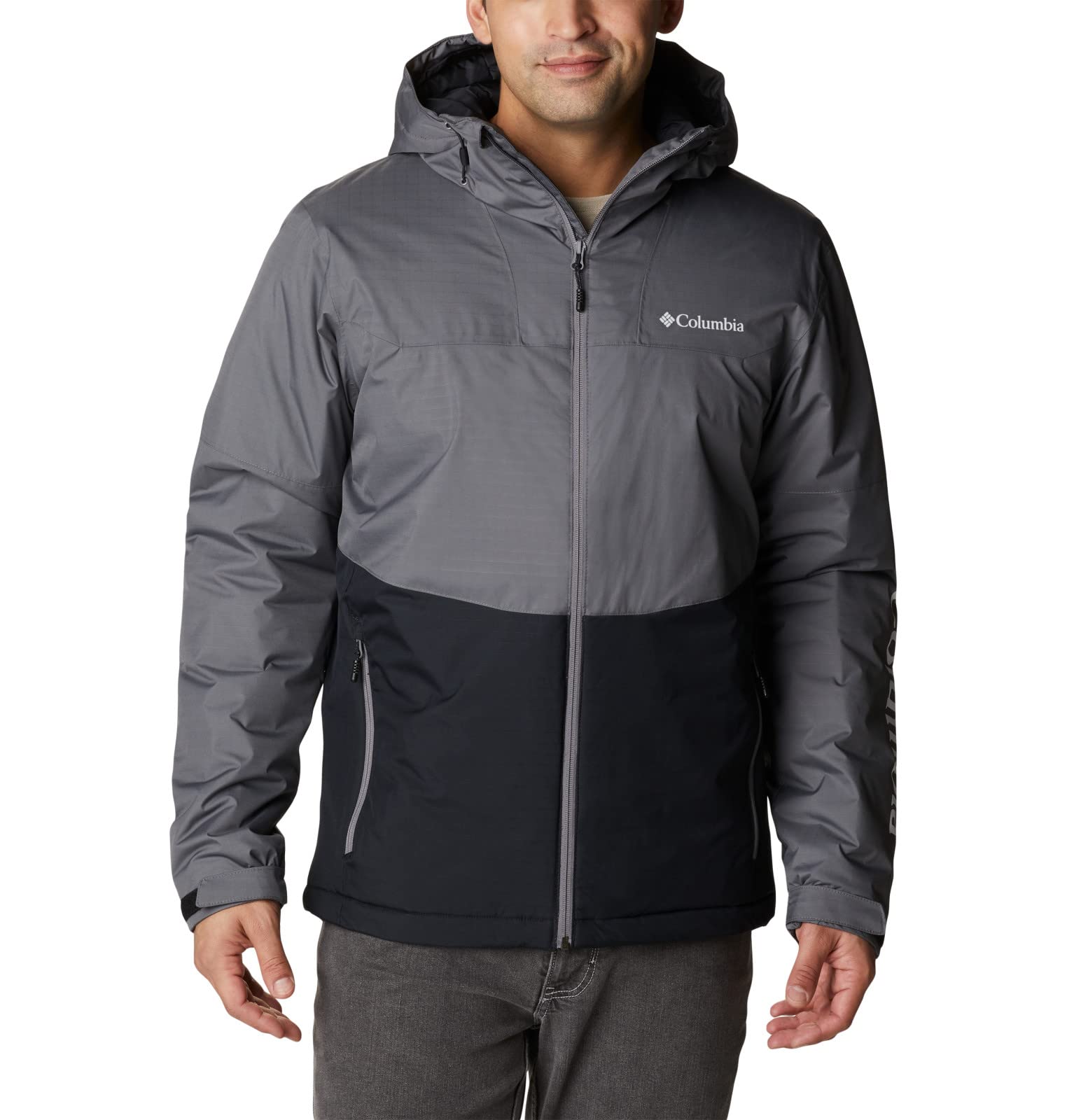 Columbia Men's Point Park Insulated Jacket, City Grey/Black, Medium for ...
