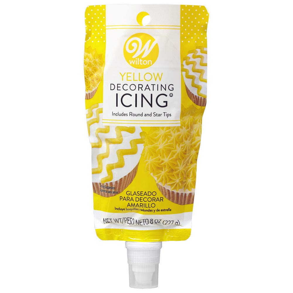Amazon.com : Wilton 704-4296 Yellow Decorating Icing 8 Ounce, with ...