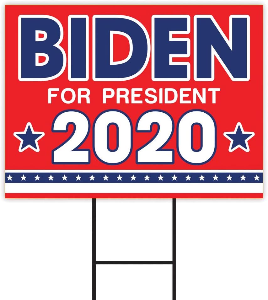 Amazon.com : Biden for President 2020 Yard Sign 24" x 18" - Coroplast ...