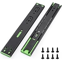 AOLISHENG 1 Pair Full Extension Drawer Slides Rails 8 10 12 14 16 18 20 ...