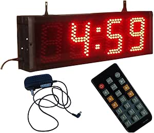 Amazon.com: AZOOU Double Sided LED Wall Clock 5" High LED Digital Clock ...