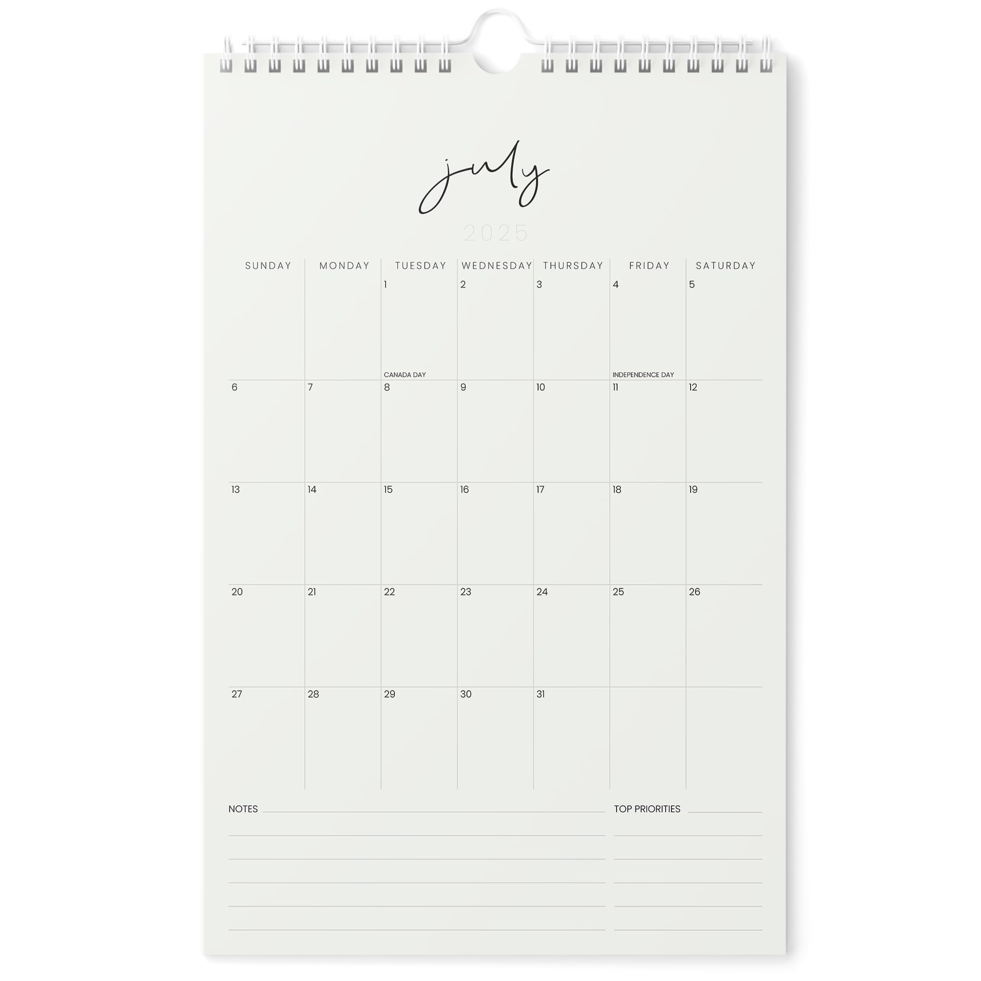 Karto Wall Calendar 2025-2026 - Vertical 11x17 inch July 2025 to ...