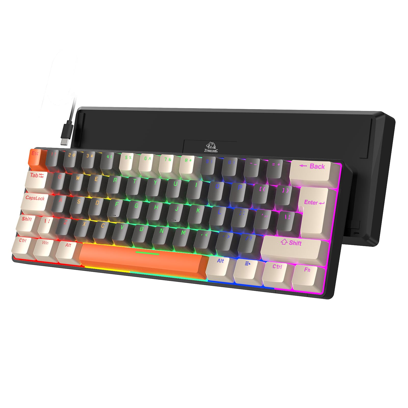 Mua ZIYOU LANG T60 Wired 60% TKL Mechanical Gaming Keyboard with Led ...