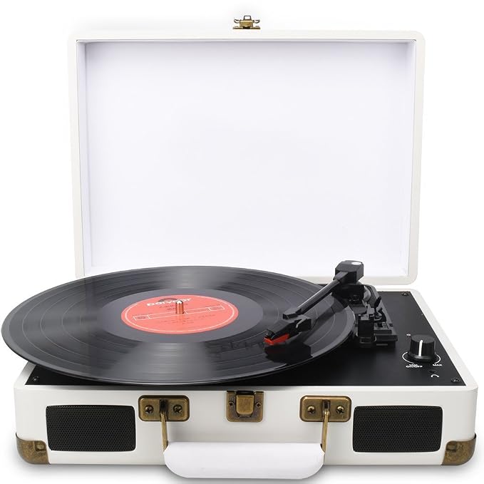 DIGITNOW! Tocadiscos Plato giradiscos Plato Vinilo 33/45/78 RPM, Maleta ...