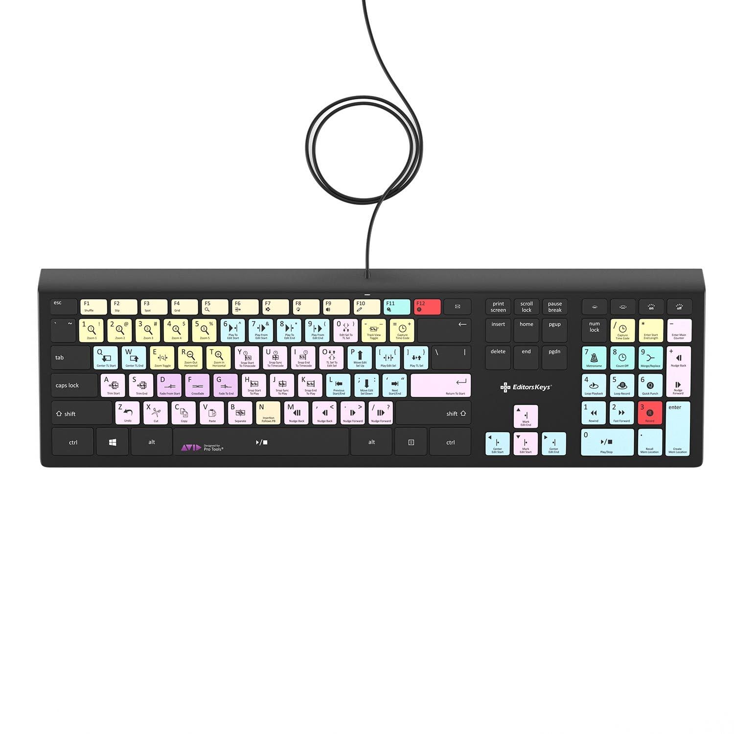Mua Editors Keys Avid Pro Tools Keyboard for PC | Fully Backlit Windows ...