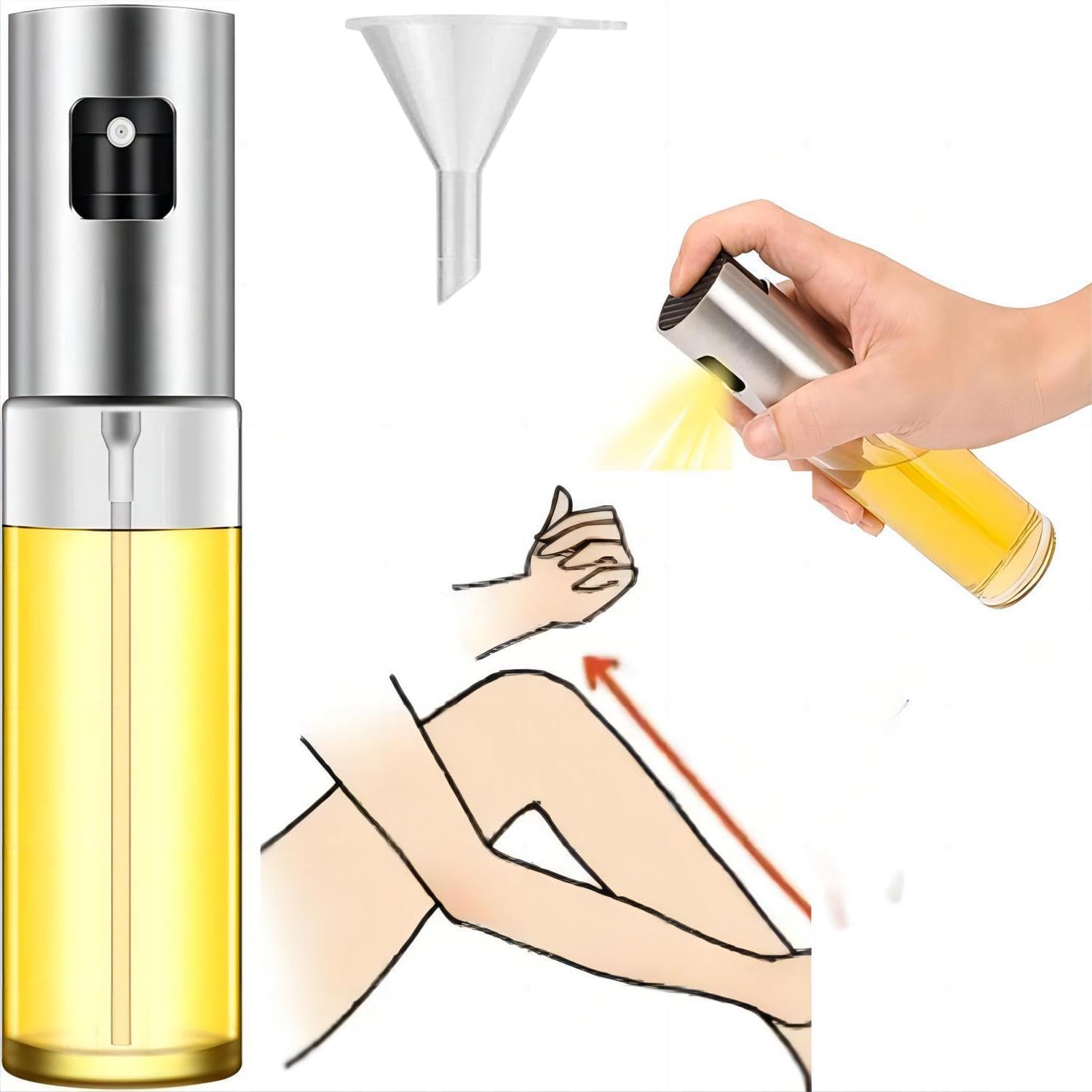 Fullhouse Glass Oil Spray Bottle for Skin Treatment, 3.5 oz Capacity ...