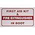 First Aid & Fire Extinguisher on Board Set 2x Vinyl Sticker Label Taxi ...
