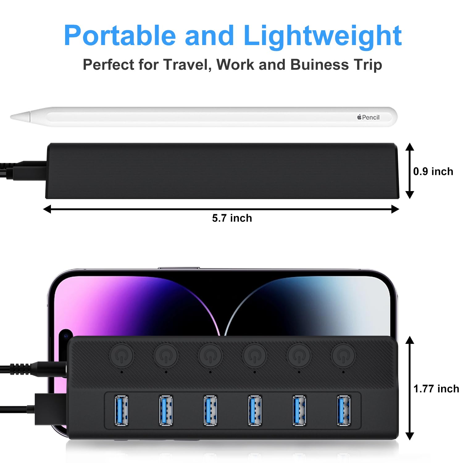 Mua USB 3.0 Hub 6 Port, USB Splitter for Laptop with Individual On/Off ...