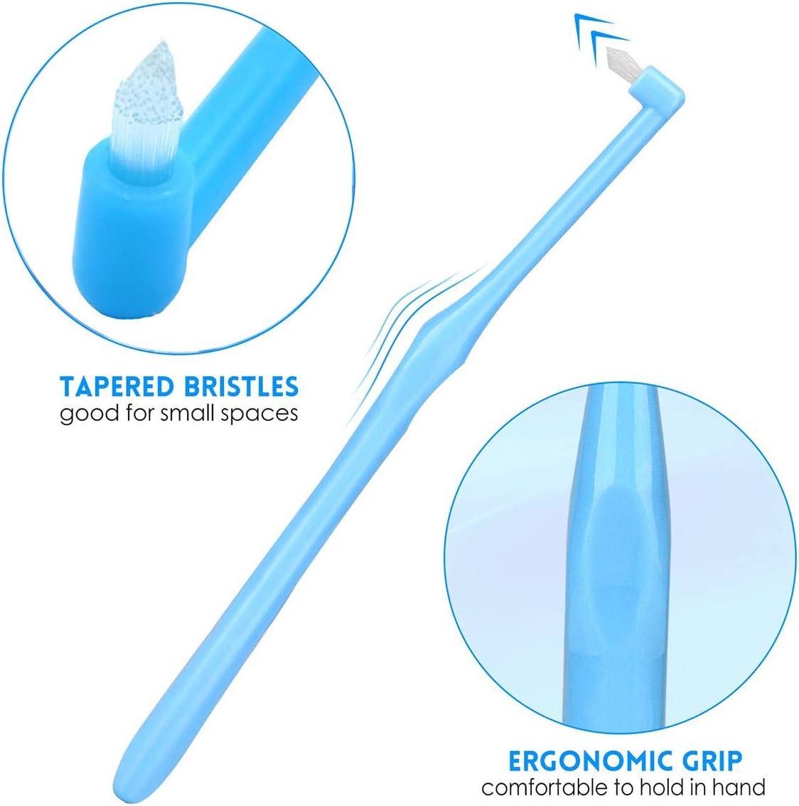 12Pcs Manual Interspace Toothbrush for Orthodontic Braces and Bridges ...