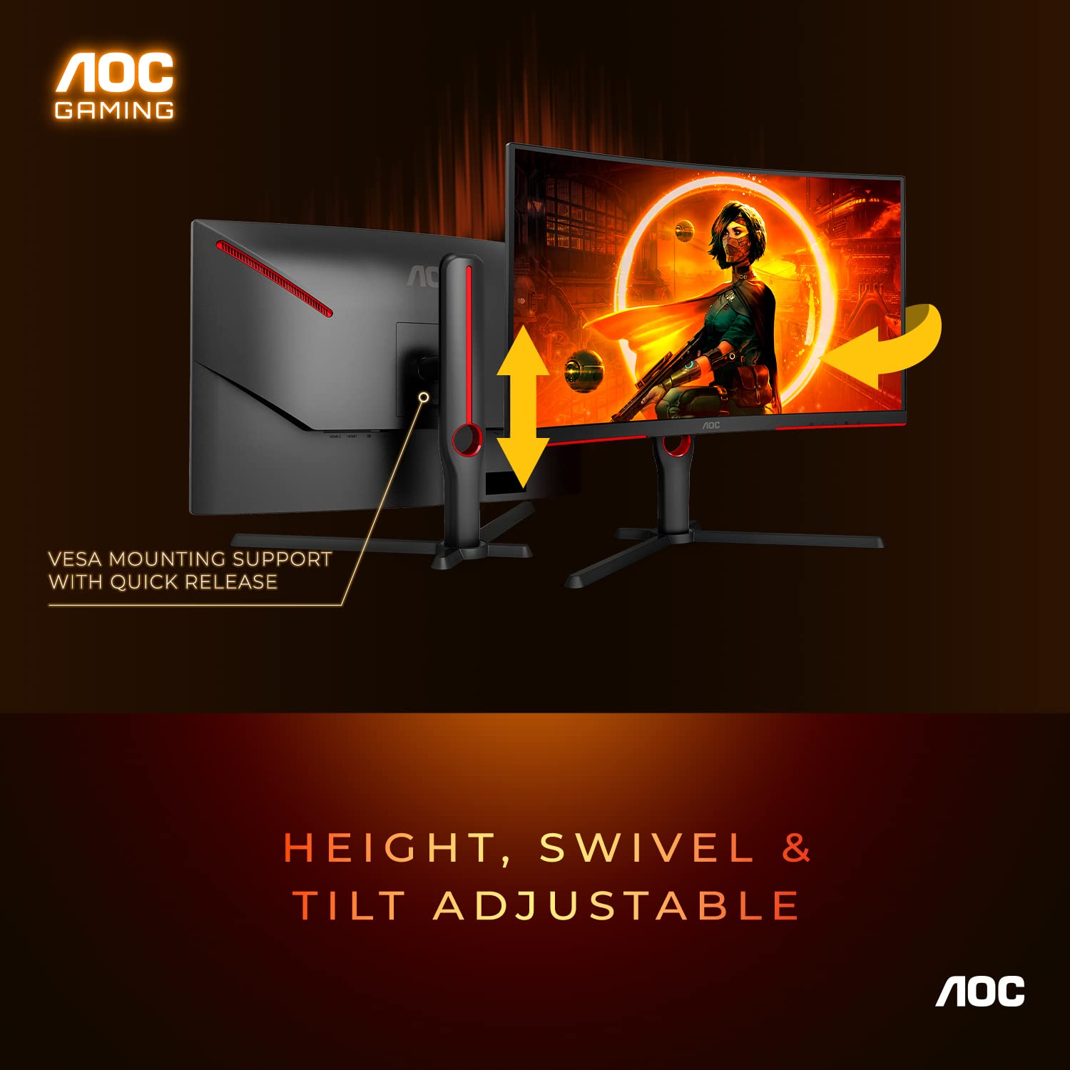 Mua AOC GAMING CQ27G3S Frameless Curved Gaming Monitor, QHD 2K ...