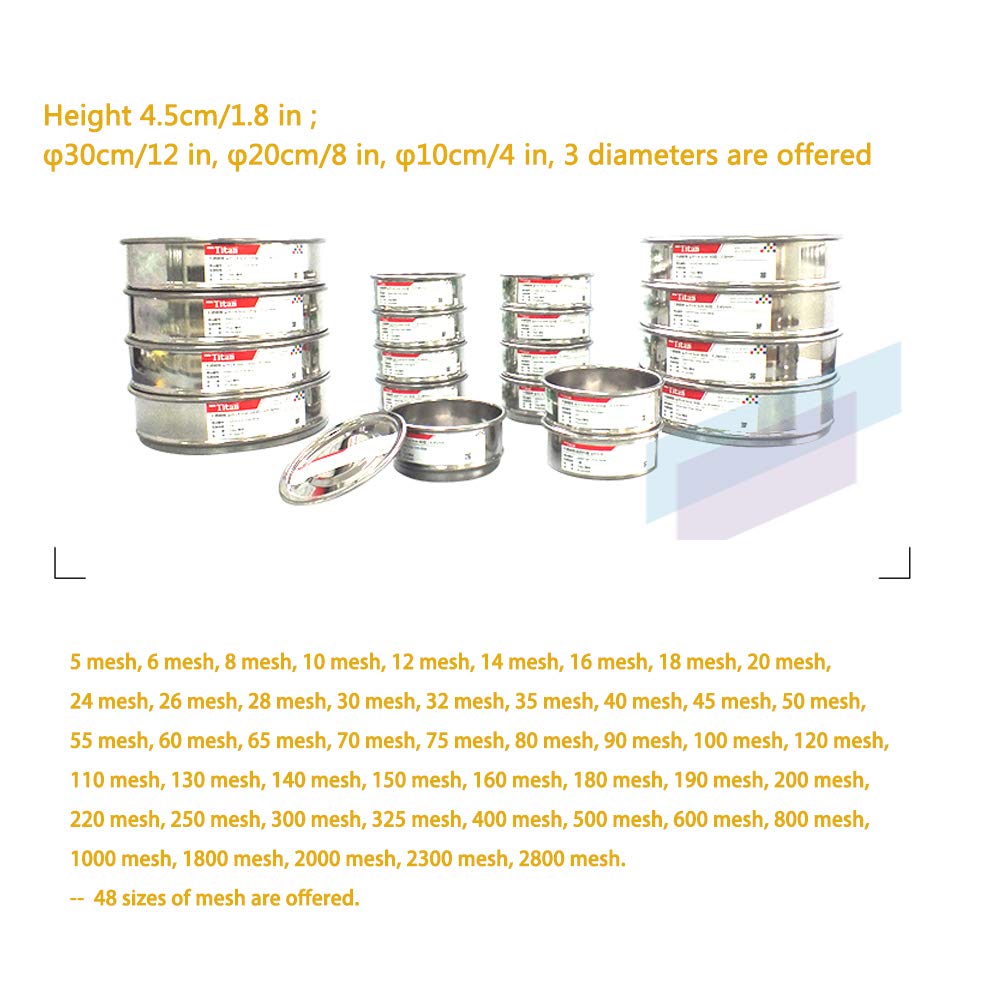 304 Stainless Steel Wire Cloth 4 Diameter Test Sieve Multi-Purpose ...