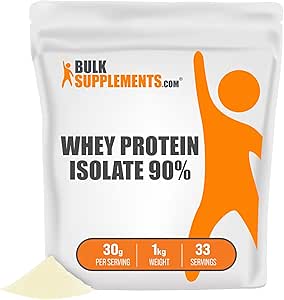 Amazon.com: BulkSupplements.com Whey Protein Isolate 90% - Isolate ...