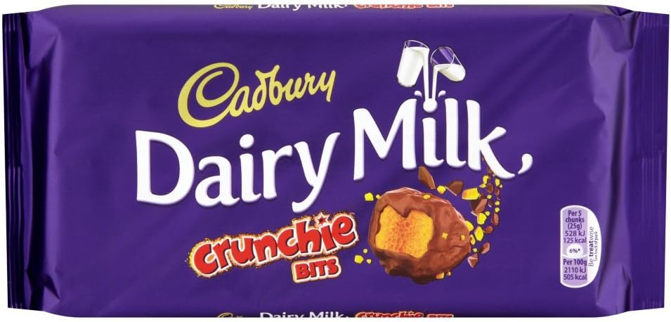 Cadbury Dairy Milk with Crunchie Bits Chocolate Bar, 200g: Amazon.co.uk ...