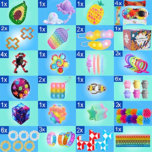 70 PCS Fidget Packs Fidget Toy Set Anti-Anxiety Tools, Big Size Easter Fidget Block Set Cheap ...