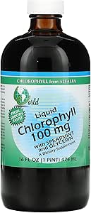 World Organics Liquid Chlorophyll Liquid with Spearmint, 16 Fluid Ounce ...