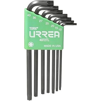 Urrea 4972TL Juego de 7 Llaves Hexagonales"L" Torx Larga Rack: Amazon ...