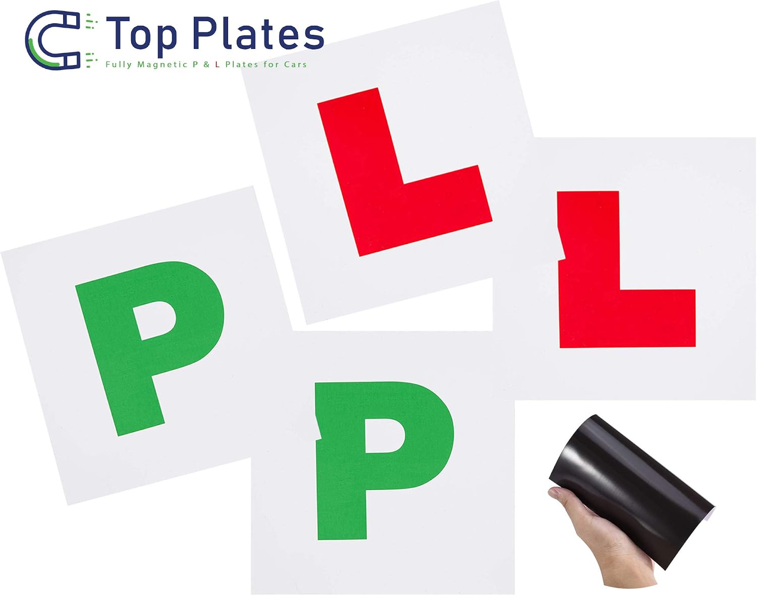 Top Plates Premium Fully Magnetic L and P Plates for Learners and New ...