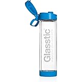 Amazon.com: Glasstic Shatterproof Glass Water Bottle - 16oz - Double ...
