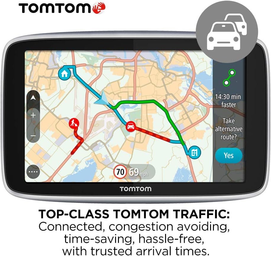 TomTom Car Sat Nav GO Premium 6 Inch, with Traffic Congestion and Speed ...