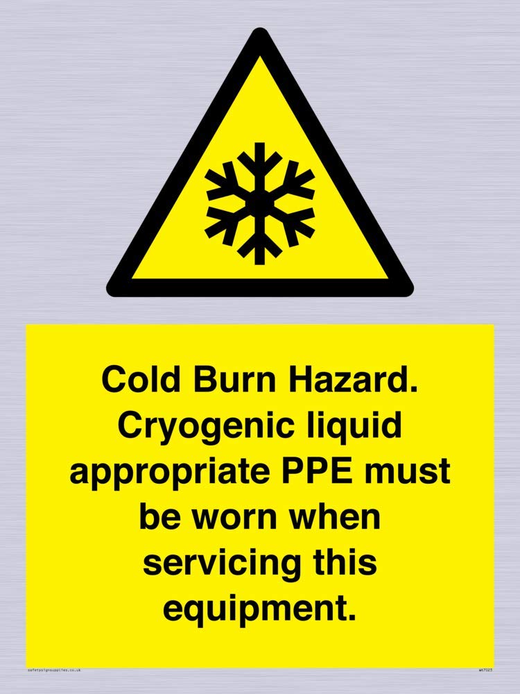 Cold Burn Hazard. Cryogenic liquid appropriate PPE must be worn when ...