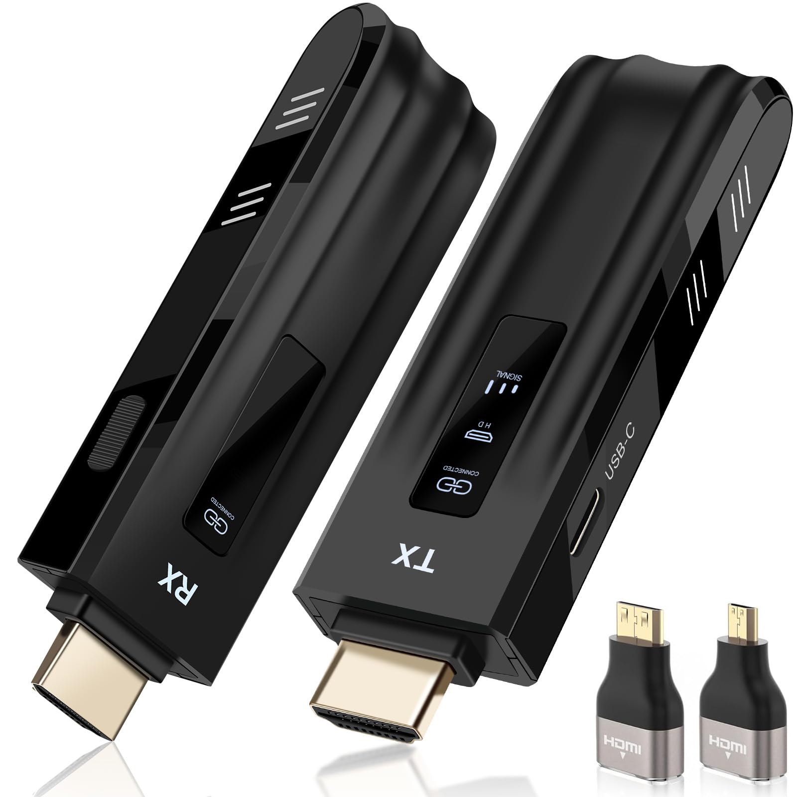 Wireless HDMI Transmitter and Receiver,2025 Upgraded LED Display,4K ...