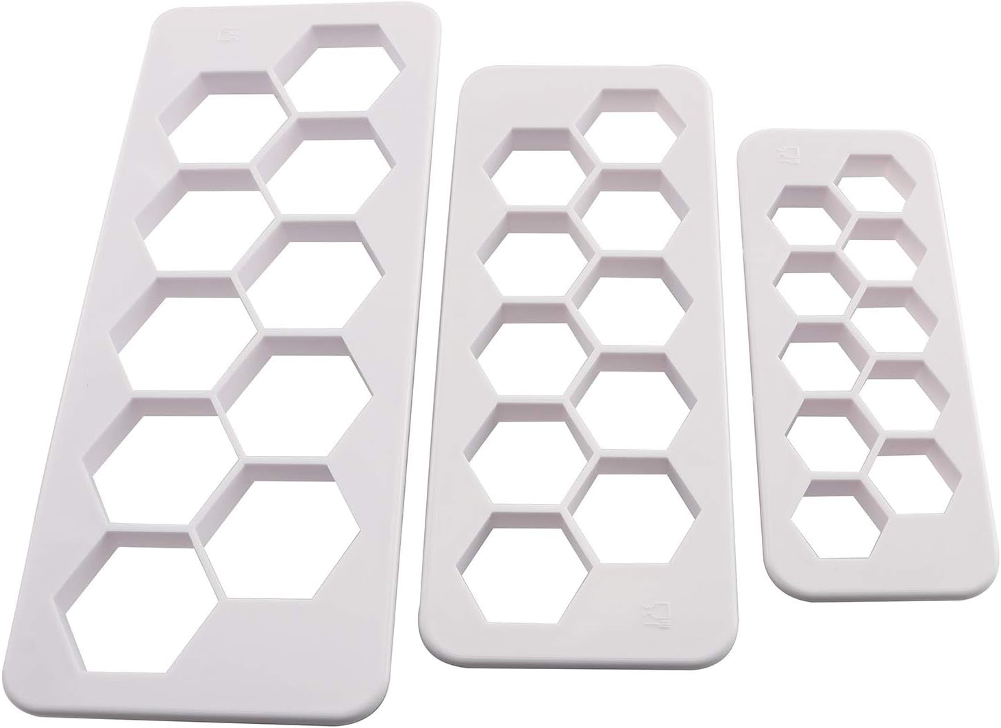 Amazon.com: Longdex Hexagon Multi Cutter 3 Sizes White Hexagon Cookie ...