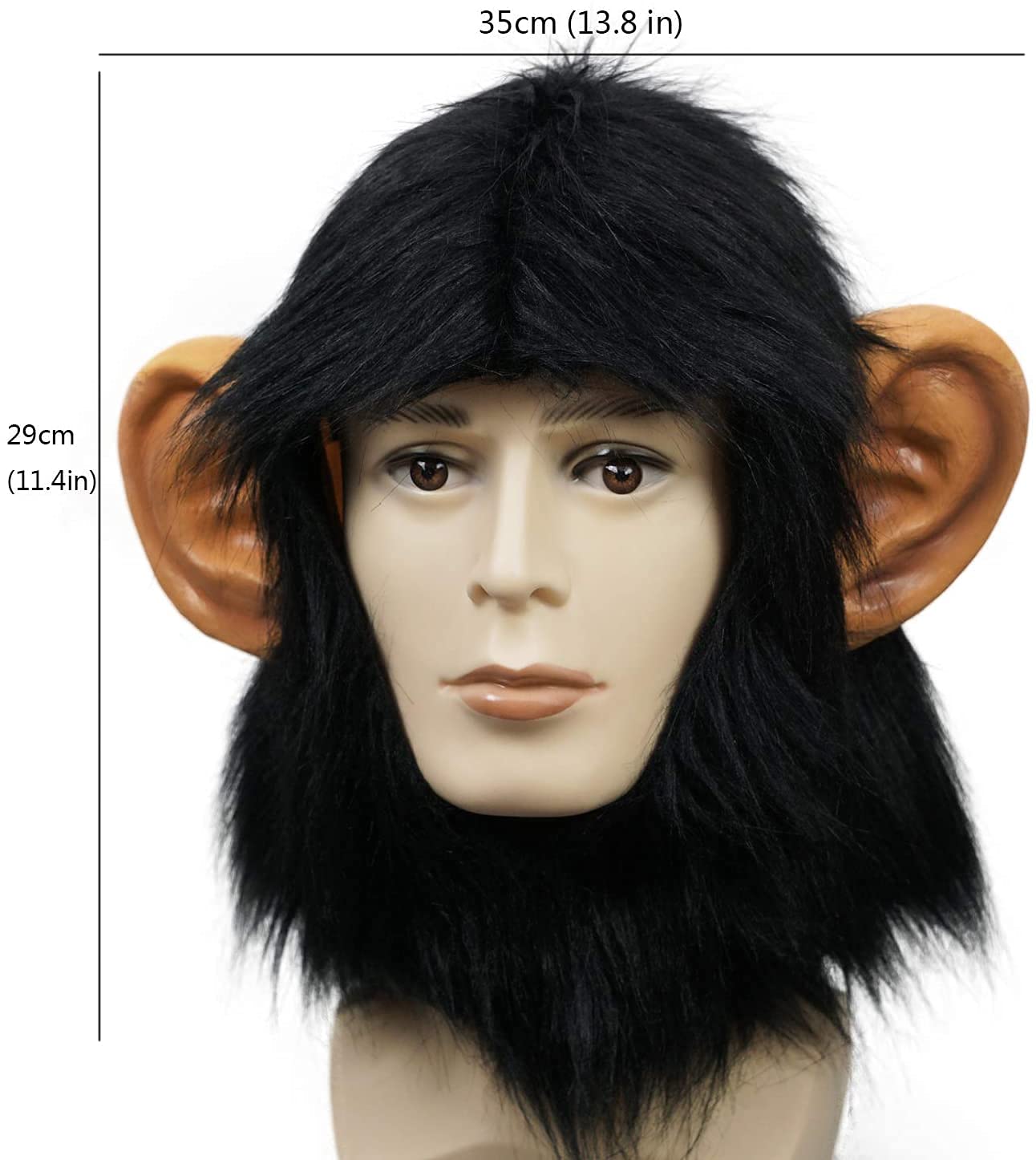 Mua CreepyParty Half Face Monkey Fance Dressing Up Animal Head mask ...