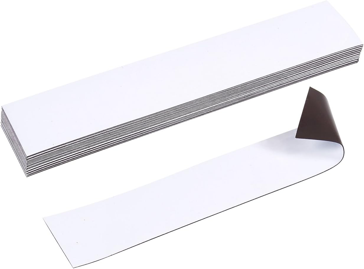Juvale Pack of 20 Magnet Labels - Shelf Label Strips - Rewritable ...